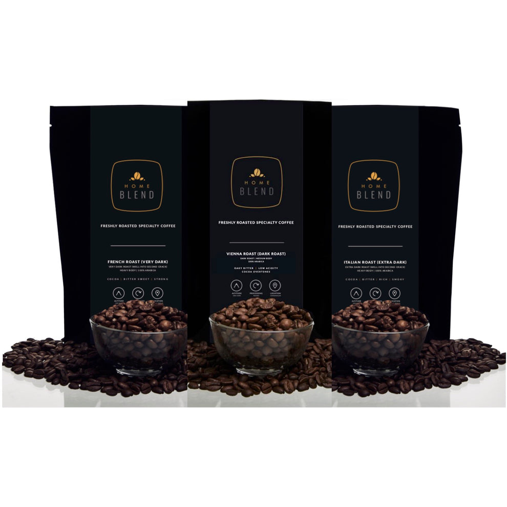 Dark Roast Sampler Pack - Pack of 3 x 75g – Home Blend Coffee Roasters